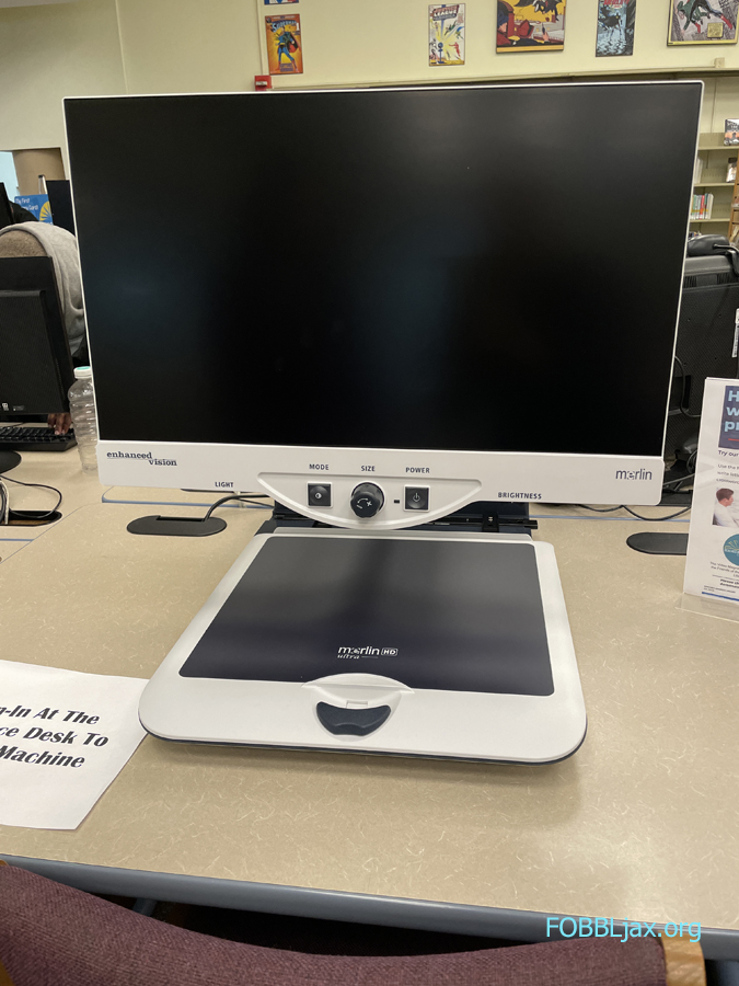 Beaches Branch Library Gets a Merlin Ultra Magnifier – Friends of the ...