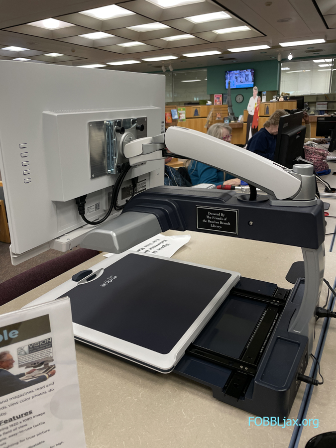 Beaches Branch Library Gets a Merlin Ultra Magnifier – Friends of the ...